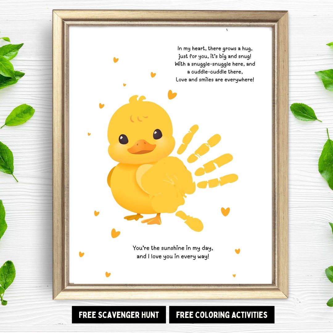 Spring Handprint Craft| Love Handprint Poem| Baby Chick Preschool ...