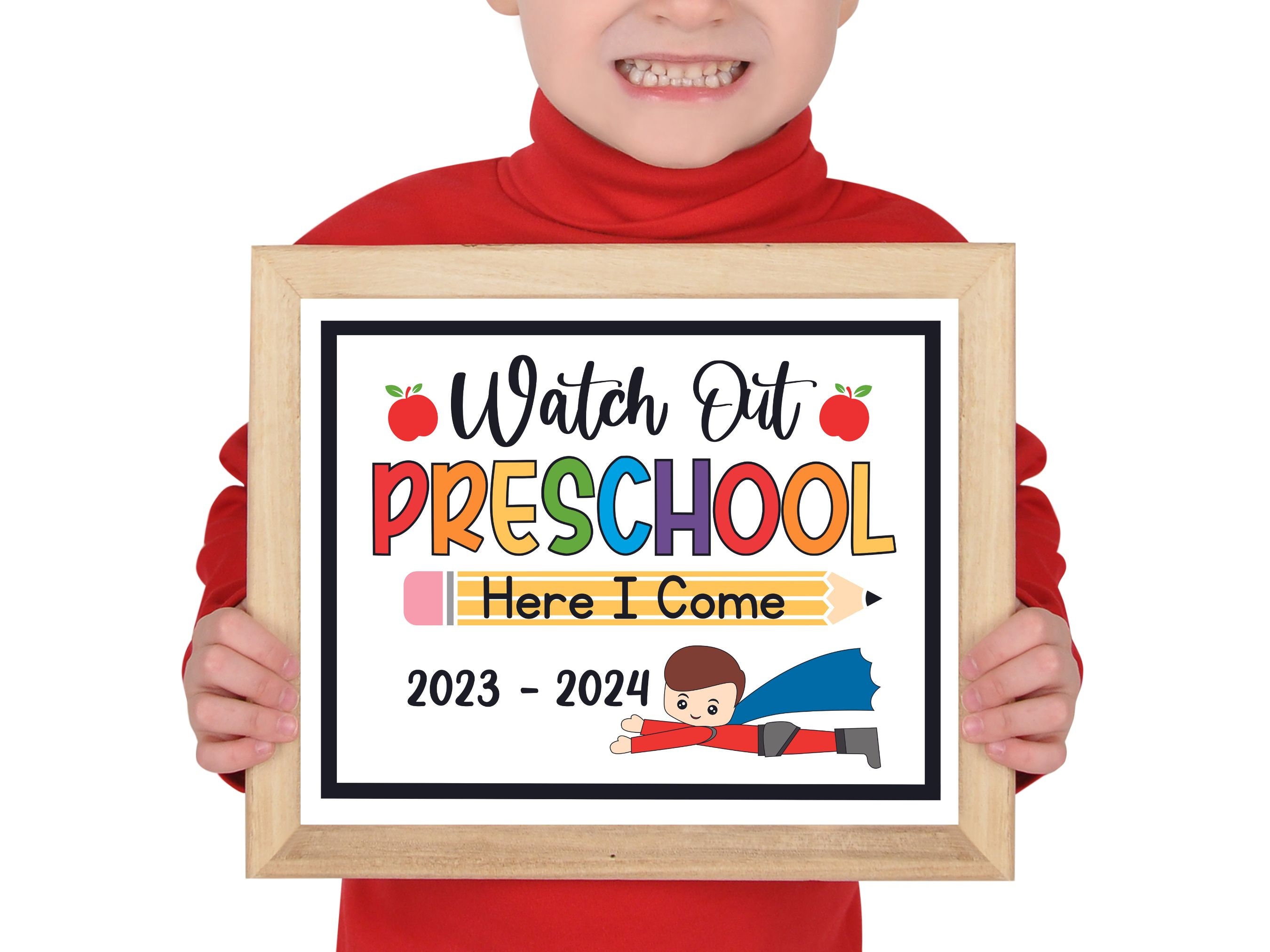 First Day of School Sign Printable First Day of Preschool - Etsy