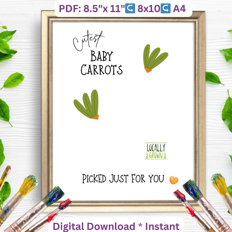 Spring Handprint Craft| Cute Carrot Baby Footprint Art| Preschool ...