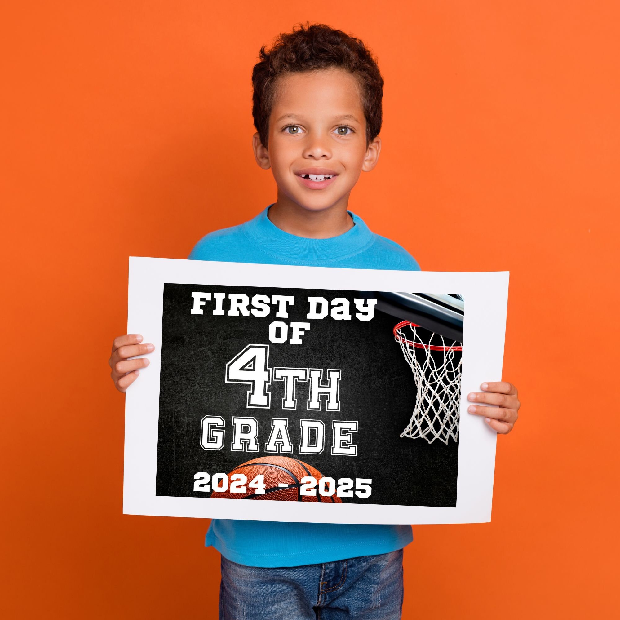 First Day of School Sign Printable First Day of 4th Grade Printable ...