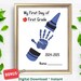 First Day of First Grade Handprint Craft First Day of School Printable ...