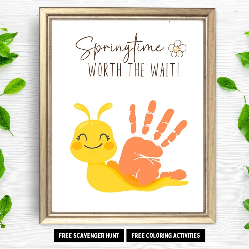 Spring Handprint Craft| Baby Hospital Footprint Keepsake Art| Preschool ...