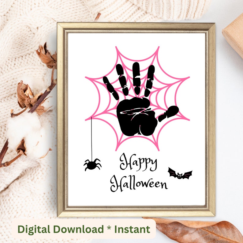 Halloween Handprint Art|fall Preschool Printable Pumpkin Handprint ...