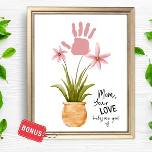 Mother's Day Flower Handprint Craft| Floral Bouquet Footprint Sign ...