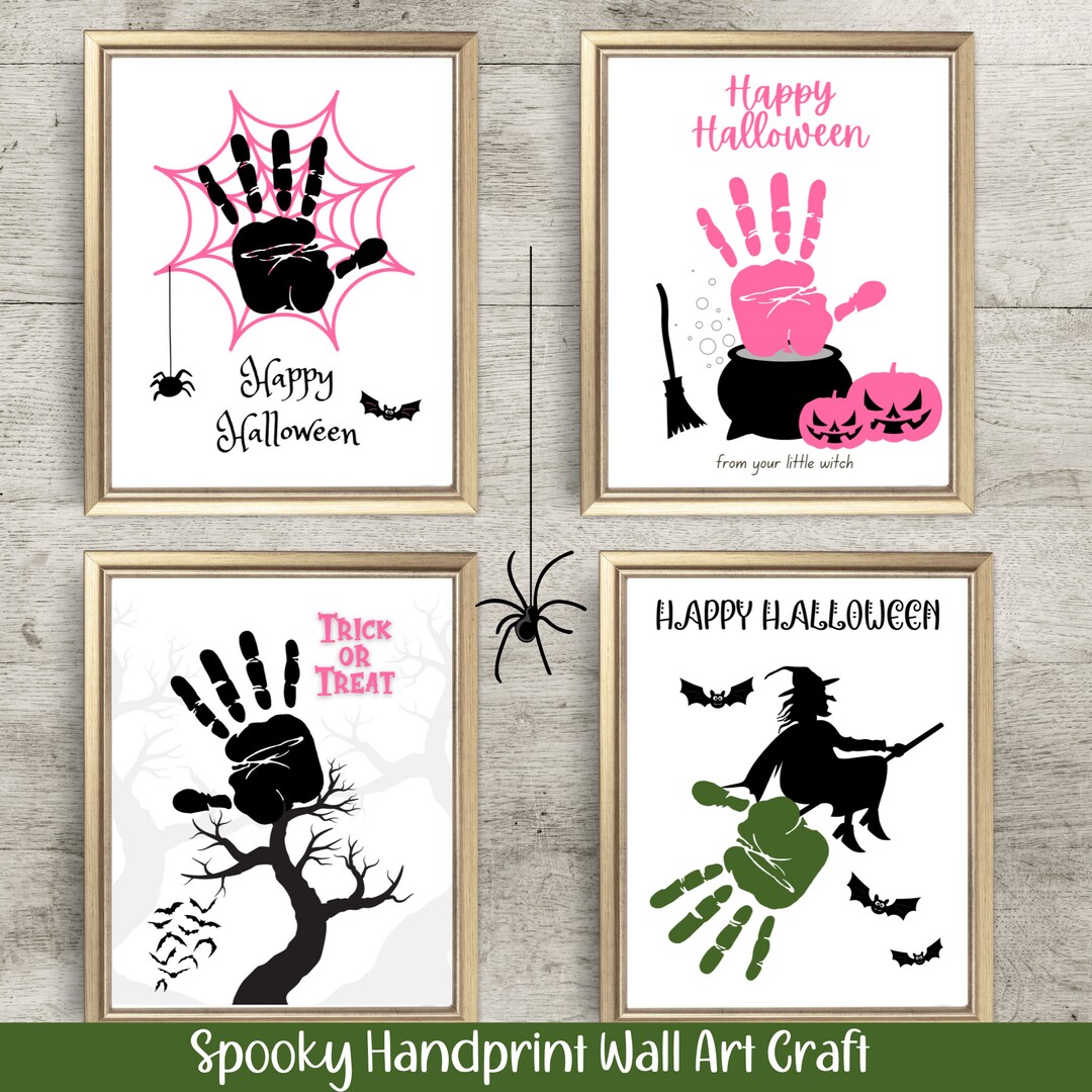 Halloween Handprint Art|fall Preschool Printable Pumpkin Handprint ...