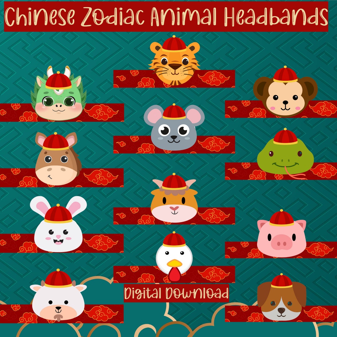 Lunar New Year Paper Crown Craft Printable Chinese Zodiac Animal ...