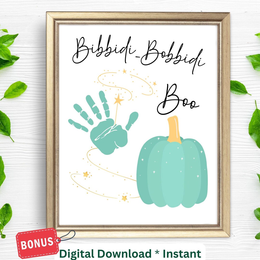 Halloween Handprint Art Craft| Pumpkin Boo Footprint Art| Halloween ...