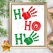 Christmas Handprint Art, Ho Ho Ho Printable Handprint Craft, Preschool ...