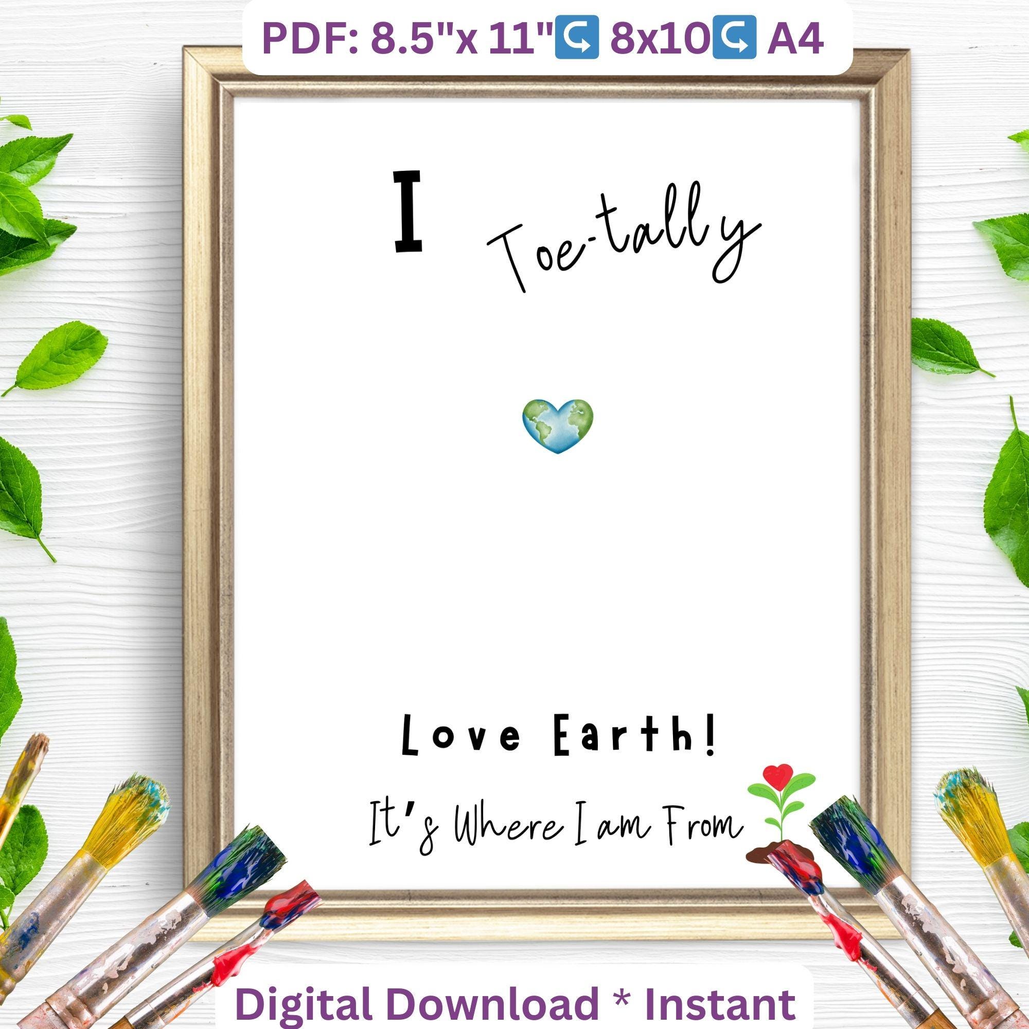 Earth Day Footprint Craft| Earth Day Printable for Preschoolers| Kids ...