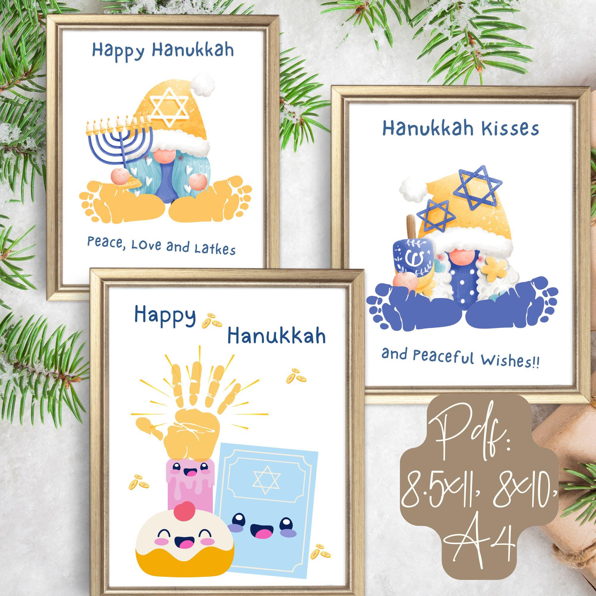 Hanukkah Handprint Art Craft, Holiday Handprint Bundle, Winter ...