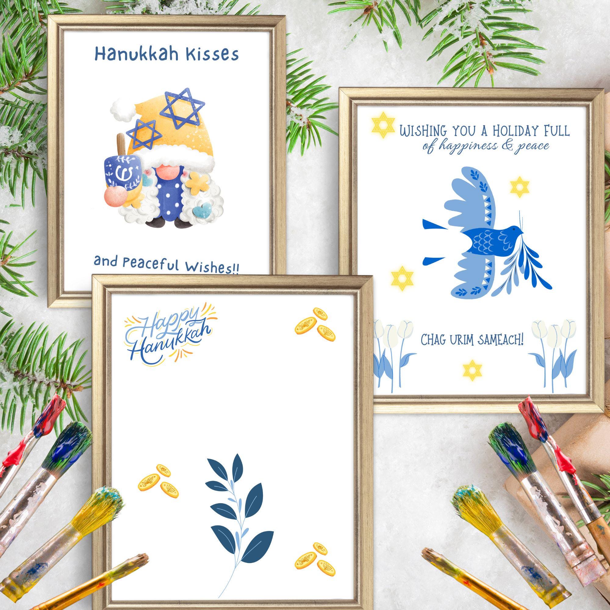 Hanukkah Handprint Art Craft, Holiday Handprint Bundle, Winter ...