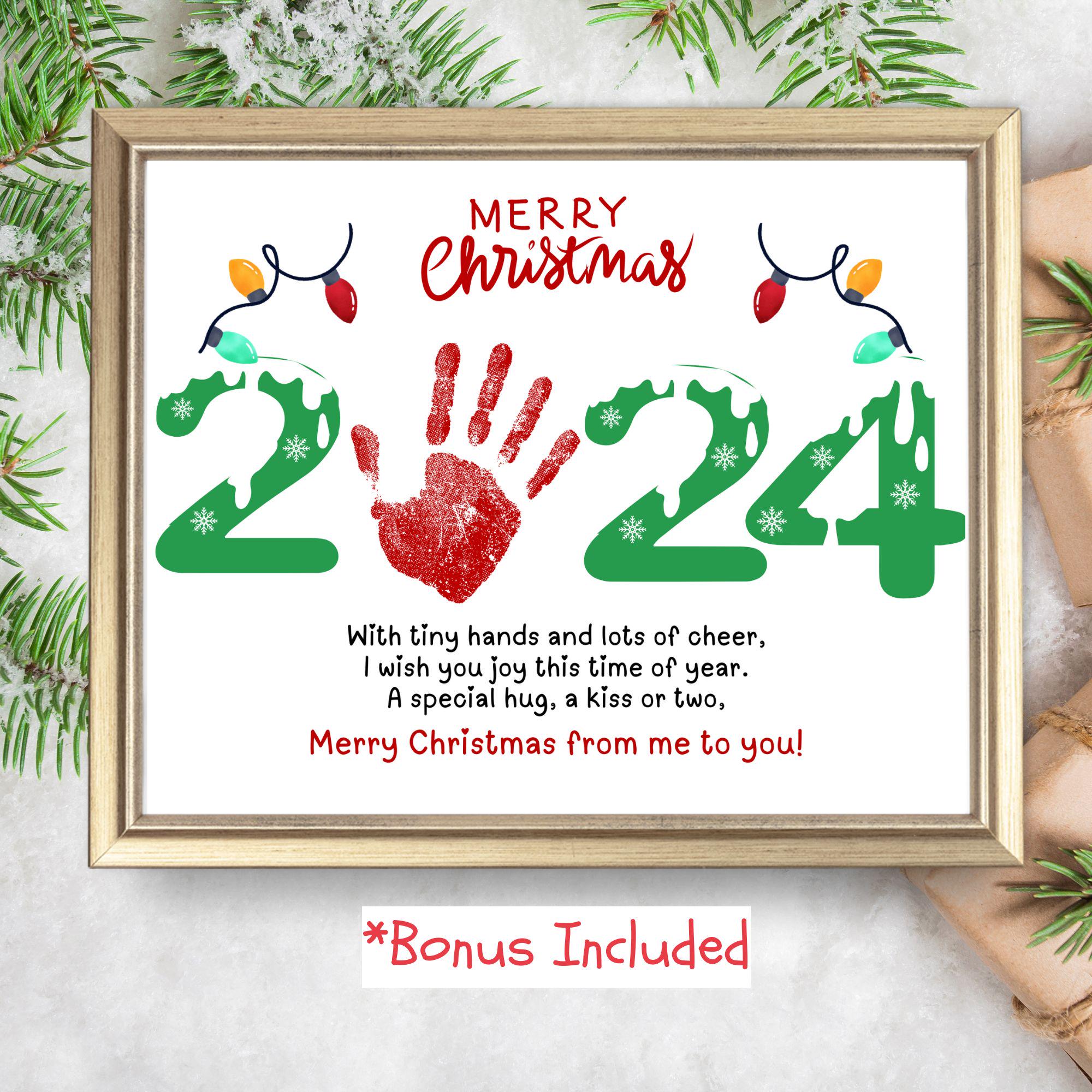Merry Christmas 2024 Handprint Art Craft Holiday Handprint Poem DIY ...