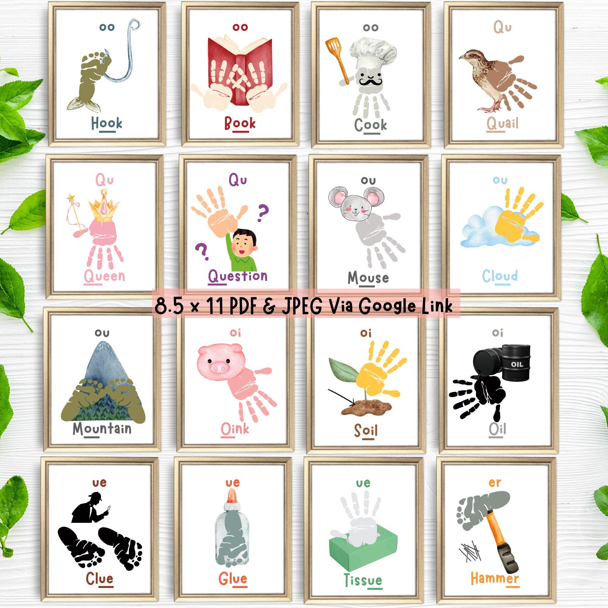 Digraph Sounds Handprint Art Printable, Phonics Learning Craft for ...