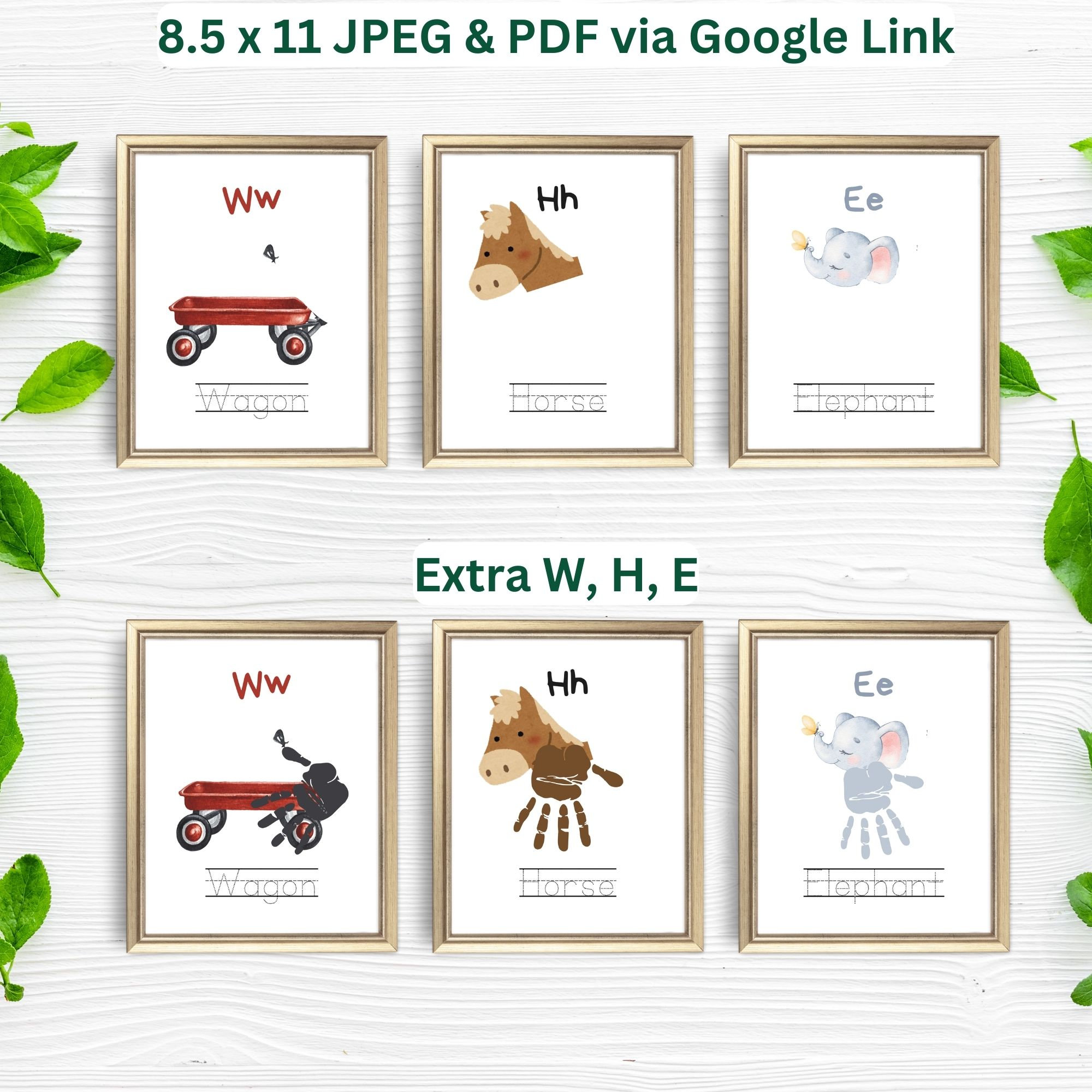 Handprint Alphabet Book, ABC Footprint Art Craft, Preschool Printable ...