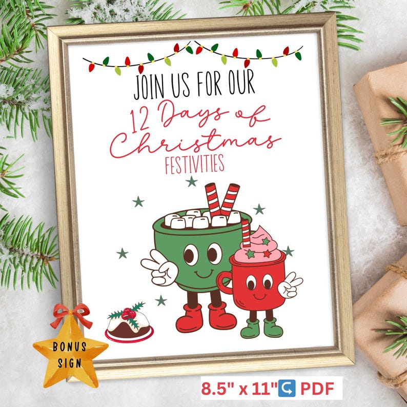 Editable Christmas Holiday Appreciation Flyer| Teacher 12 Days of ...