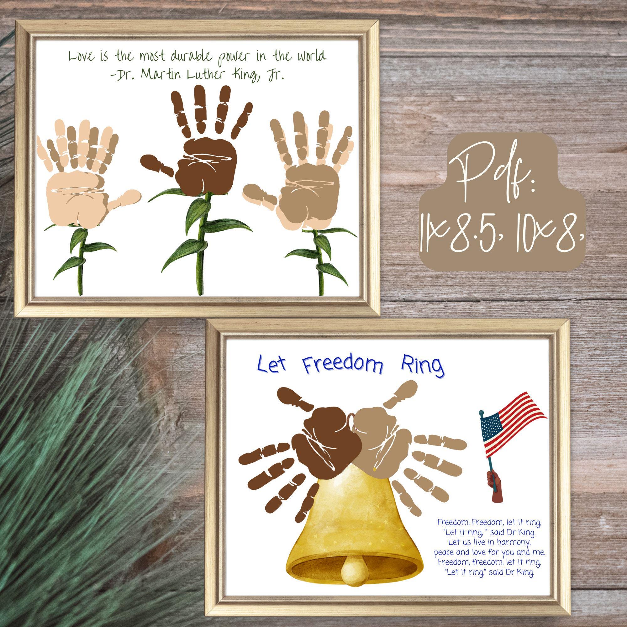 MLK Day Handprint Art Printable, Martin Luther King Jr Craft for Kids ...