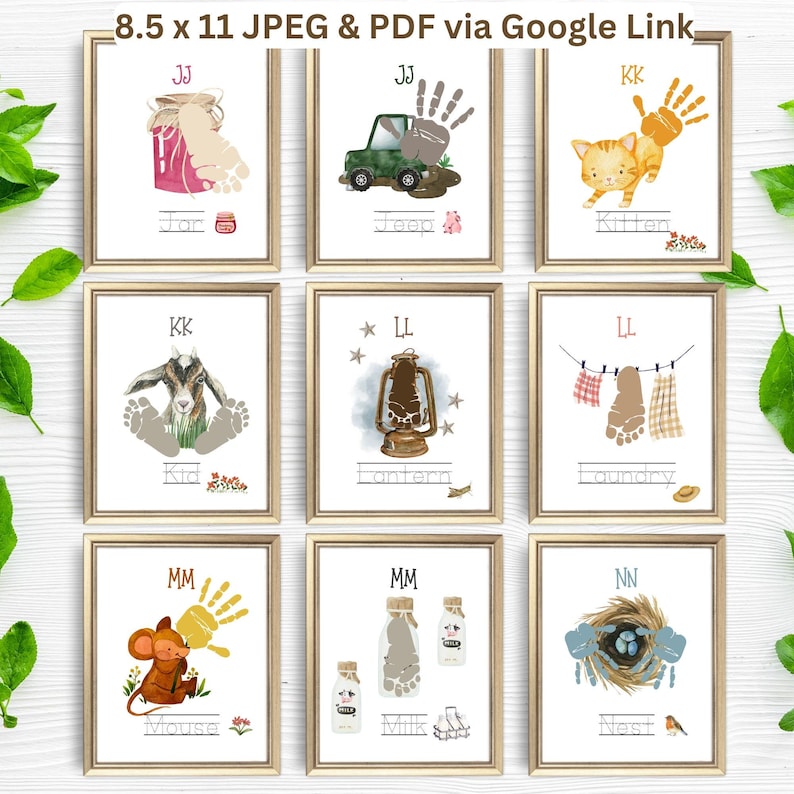 ABC Handprint Book Art Craft| Phonic Alphabet Book for Kids Farm Animal ...