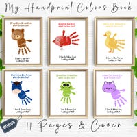 Handprint Memory Book Printable for Prek, Preschool Kindergarten 1st ...