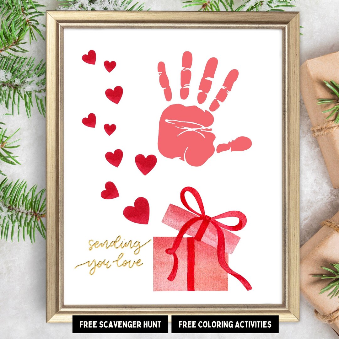 Valentines Day Handprint Craft| Sending You Love Handprint Art| Class ...
