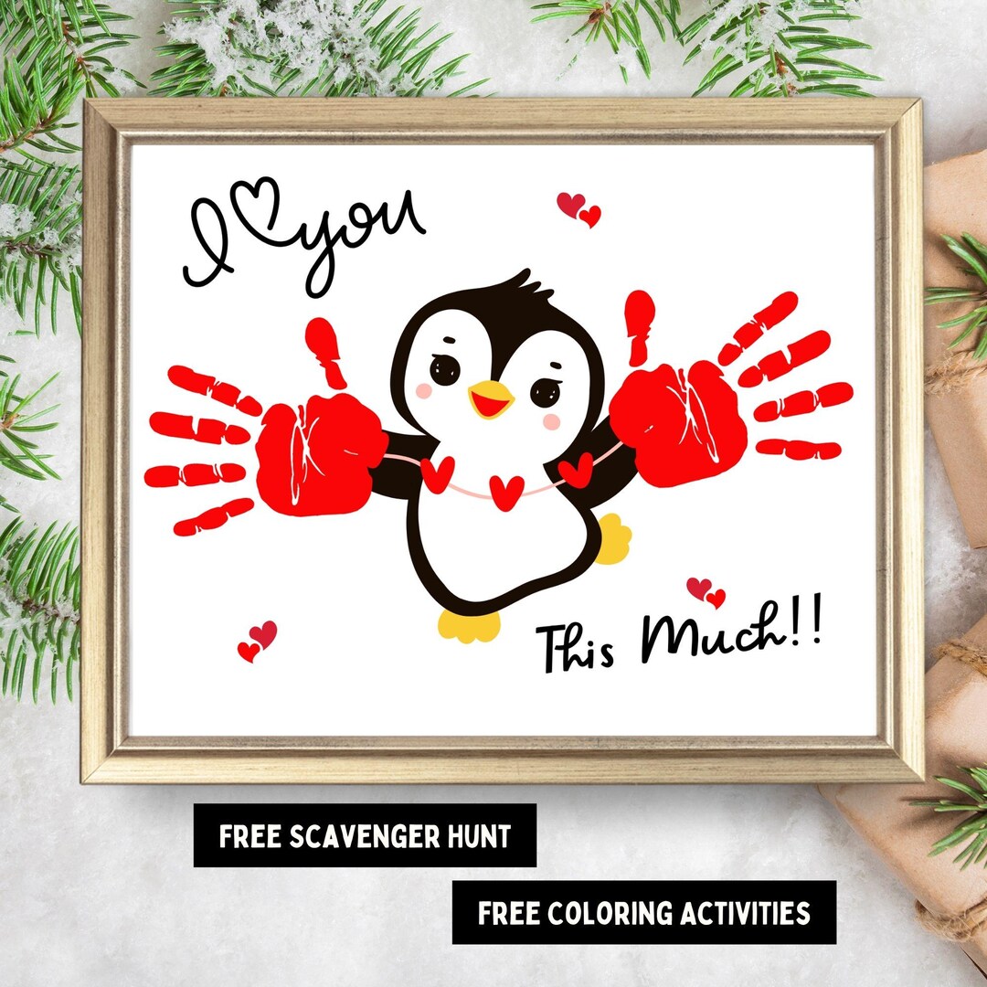 Valentines Handprint Craft| Love You so Much Handprint Art Prek ...