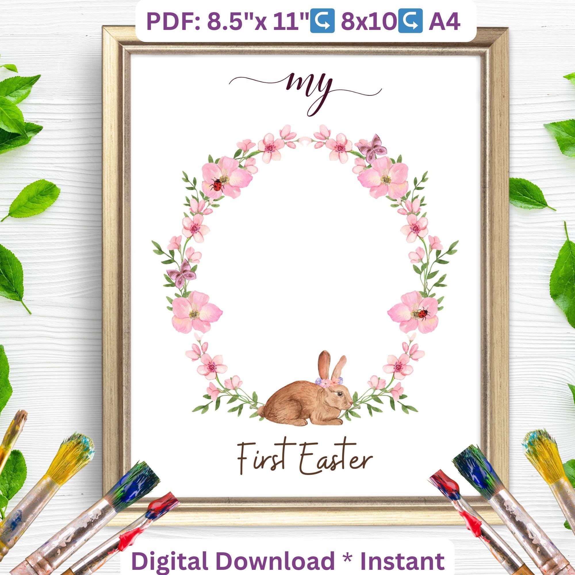 Spring Handprint Bunny Craft| First Easter Baby Hospital Footprint ...