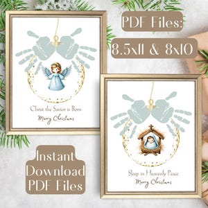 Nativity Handprint Art Bundle, Sunday School Craft Christmas Handprint ...