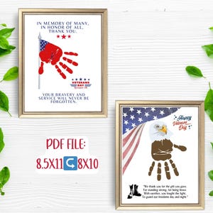 Veterans Day Handprint Craft Art Bundle| DIY Card Patriotic Poem ...