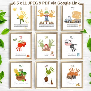 ABC Handprint Book Art Craft| Phonic Alphabet Book for Kids Farm Animal ...