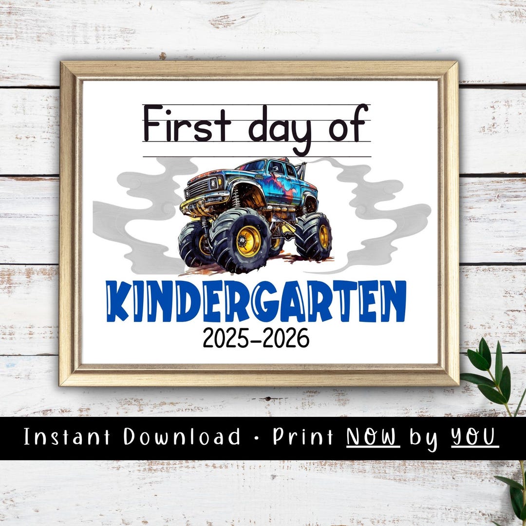 My First Day of KINDERGARTEN Sign Printable| First Day of School ...