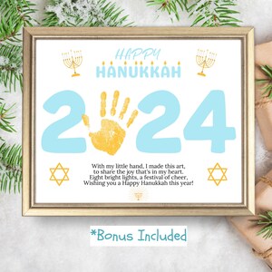 Happy Hanukkah 2024 Handprint Art Craft| Holiday Handprint Poem ...