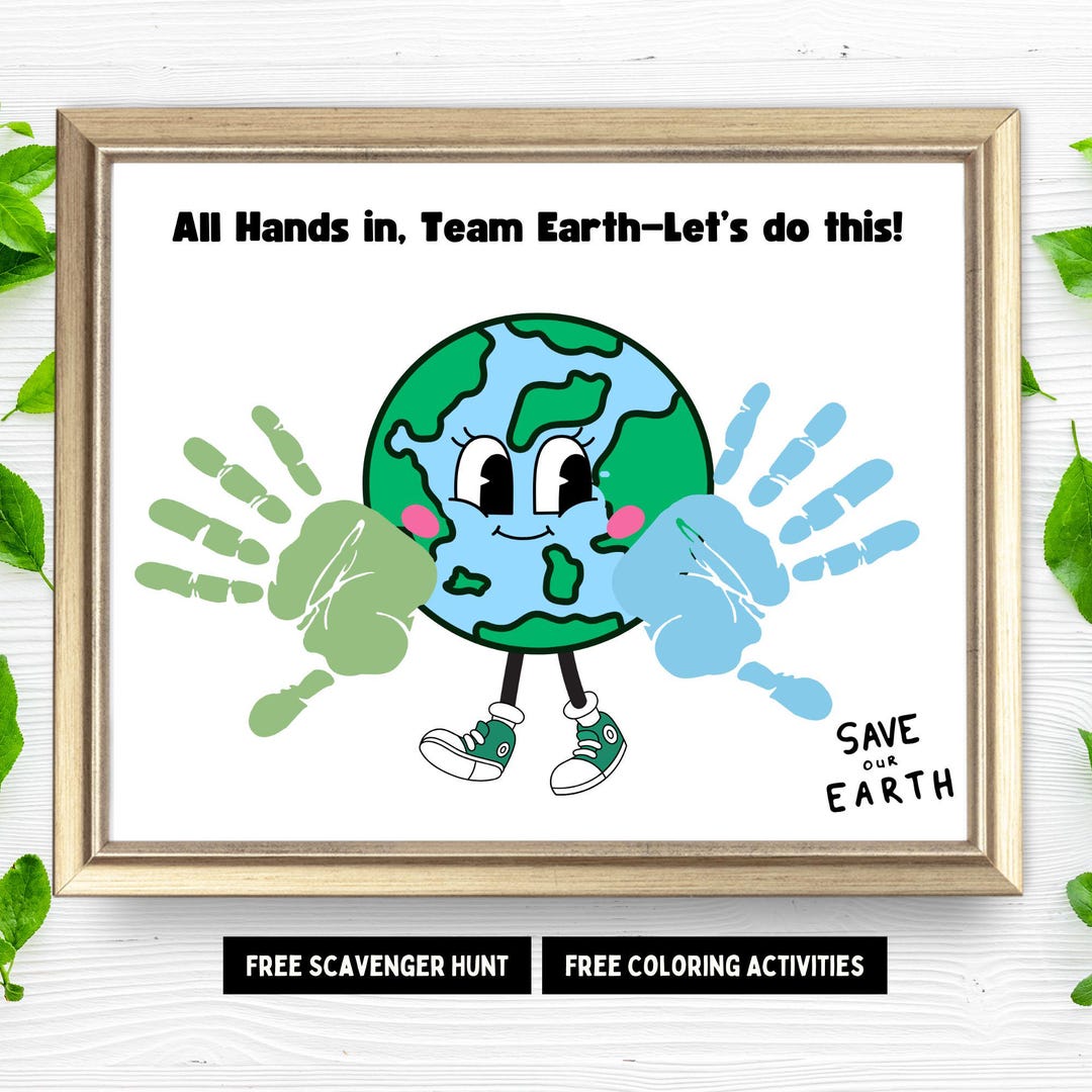 Earth Day Handprint Craft| Earth Day Printable for Preschoolers| Kids ...