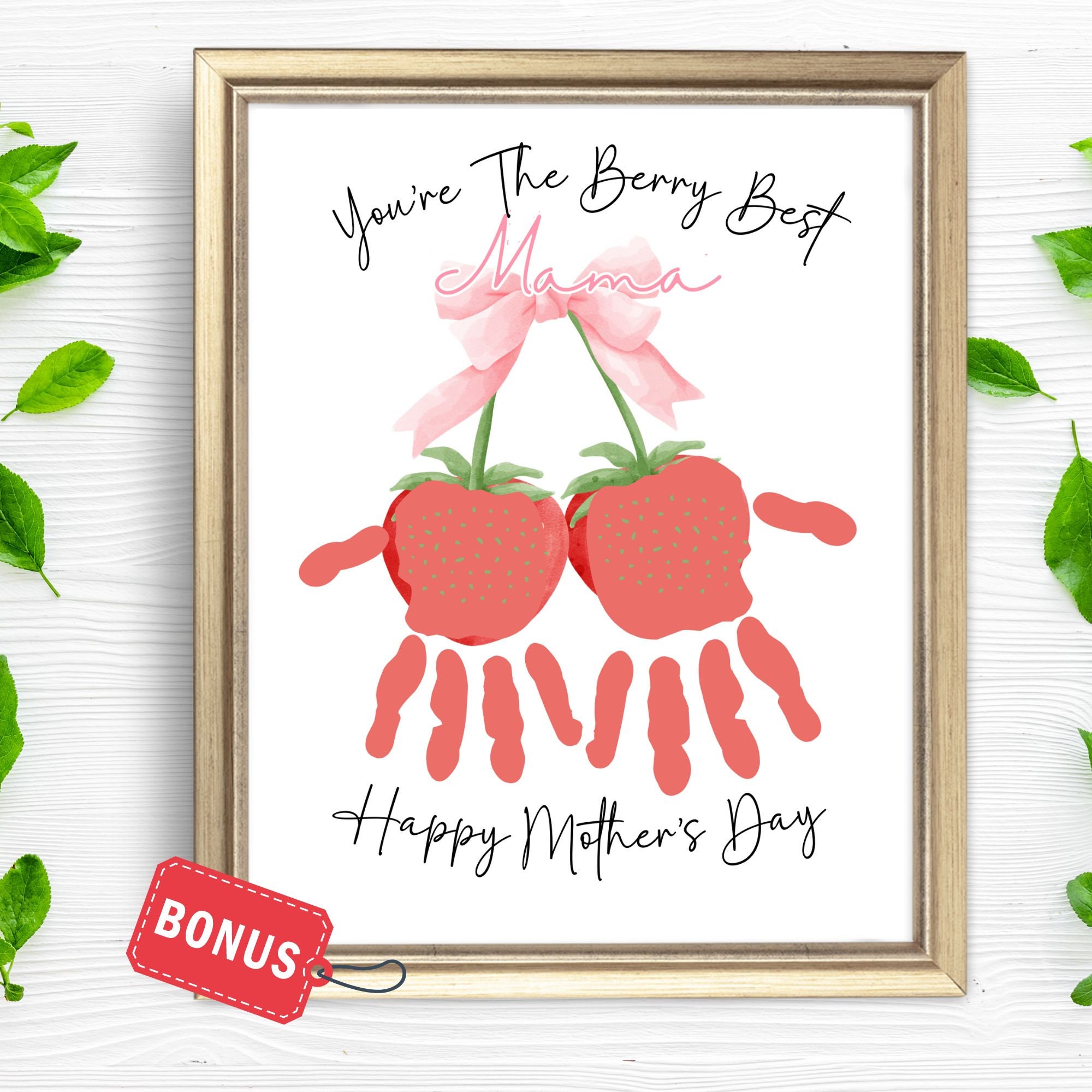 Mother's Day Handprint Craft| You Are the Berry Best Mama Bouquet ...
