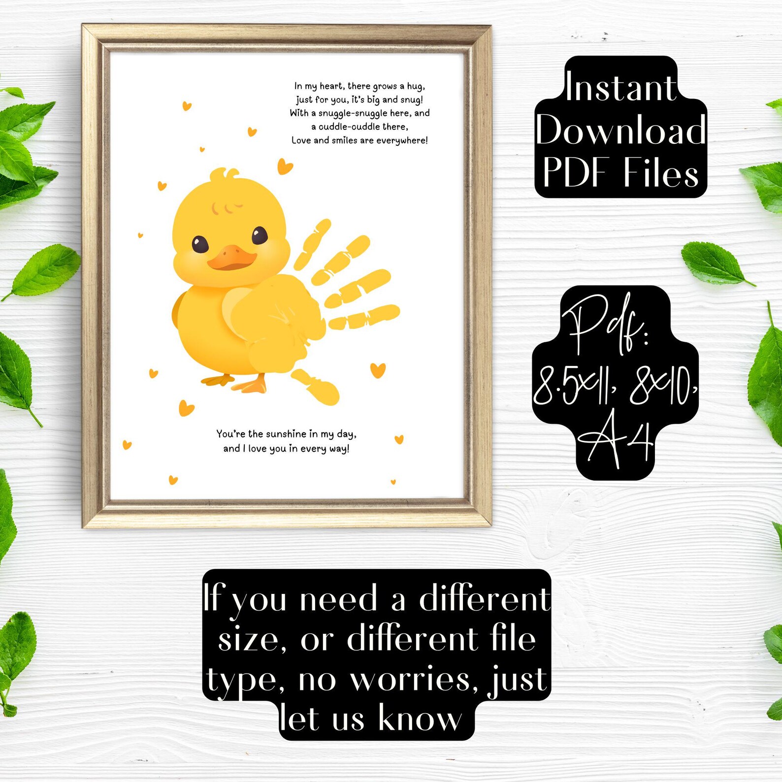 Spring Handprint Craft| Love Handprint Poem| Baby Chick Preschool ...