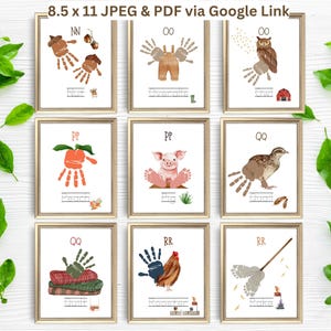 ABC Handprint Book Art Craft| Phonic Alphabet Book for Kids Farm Animal ...