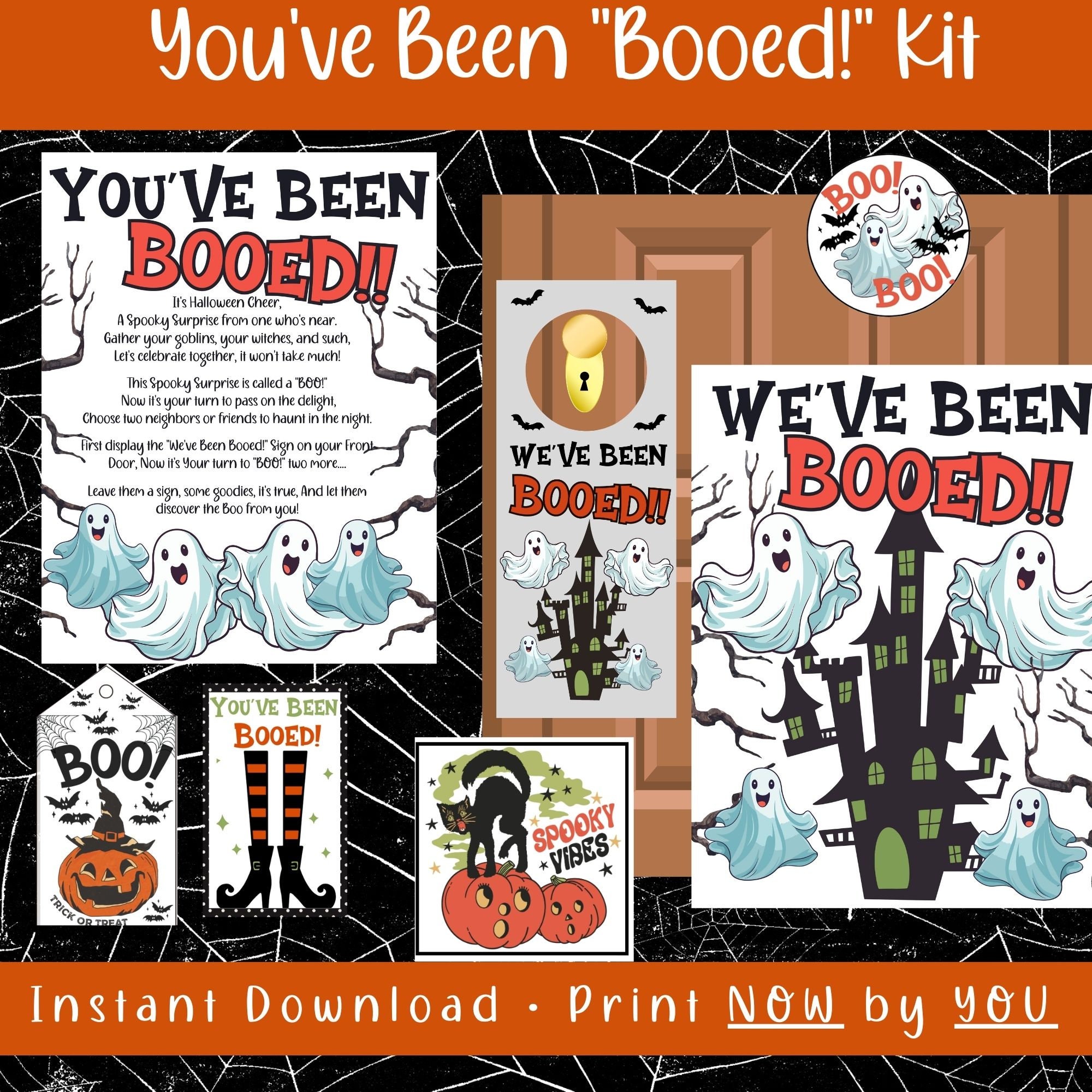 Youve Been BOOED Printable Halloween Tagsspooky Surprise Boo Your ...