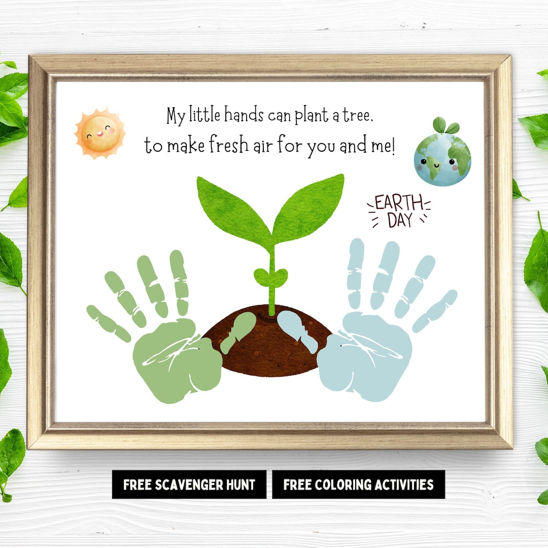 Earth Day Handprint Craft| Earth Day Printable for Preschoolers| Kids ...