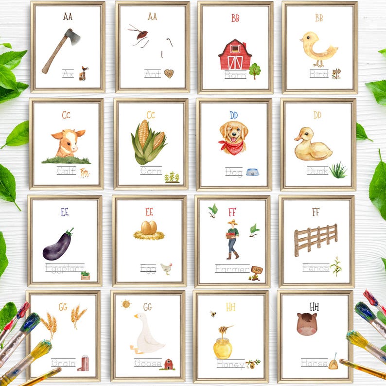 ABC Handprint Book Art Craft| Phonic Alphabet Book for Kids Farm Animal ...