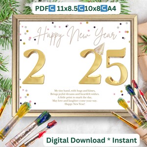 Happy New Year 2025 Handprint Art Craft| Holiday Handprint Poem| DIY ...