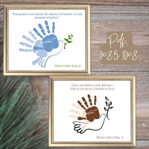 Martin Luther King Jr Day Handprint Art Craft, MLK Day Poem, Winter ...