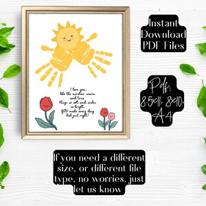 Spring Handprint Craft| Love Handprint Poem Art| Preschool Sunshine ...