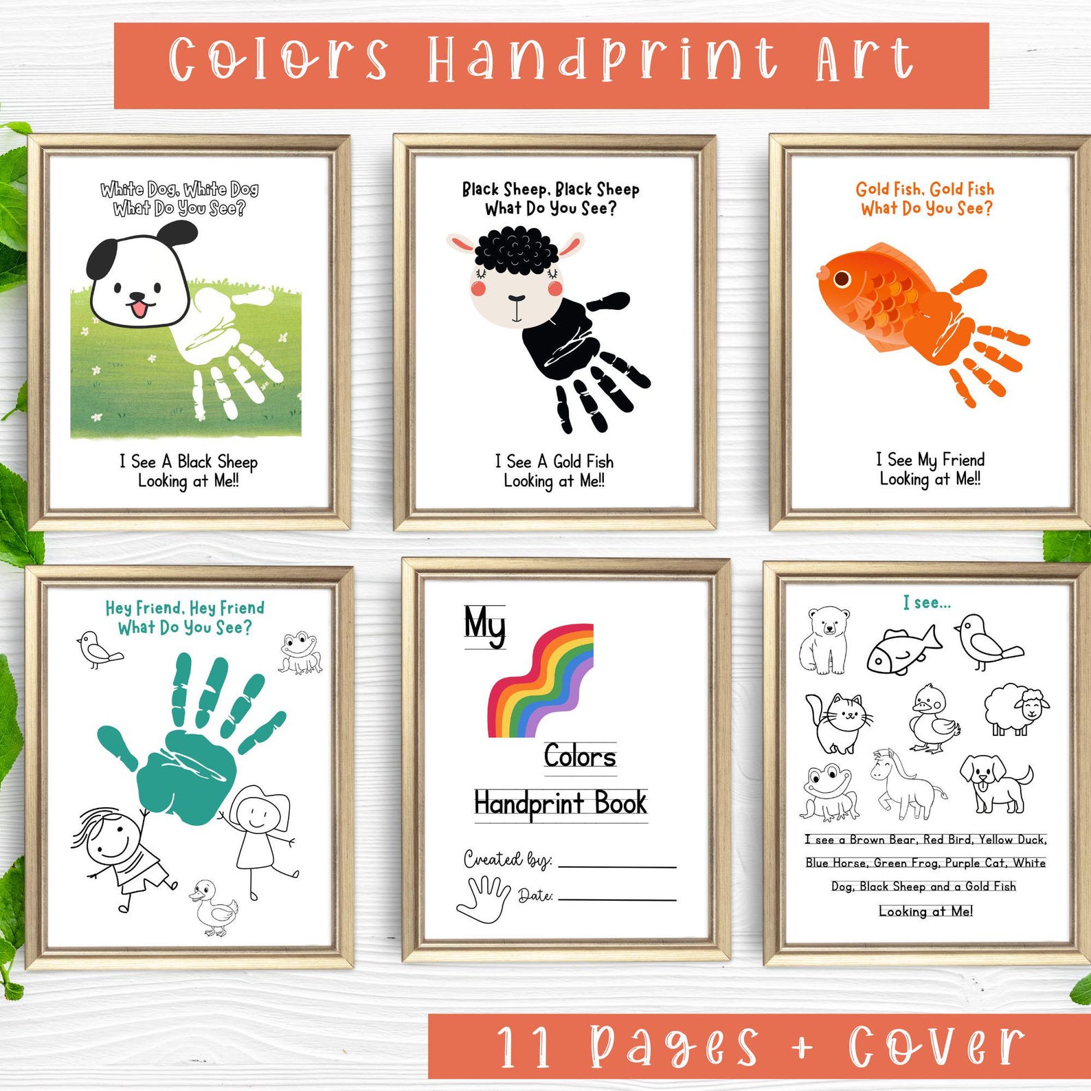 Animal Handprint Art Craft| My Handprint Coloring Book for Kids ...