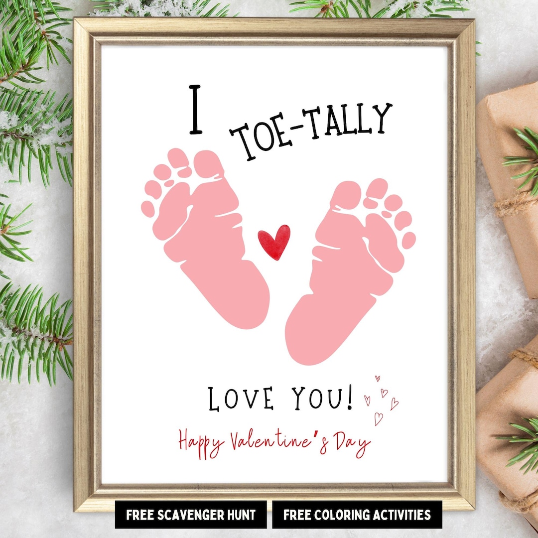 Love Handprint Art| I Love You Valentine Footprint Craft| Class ...
