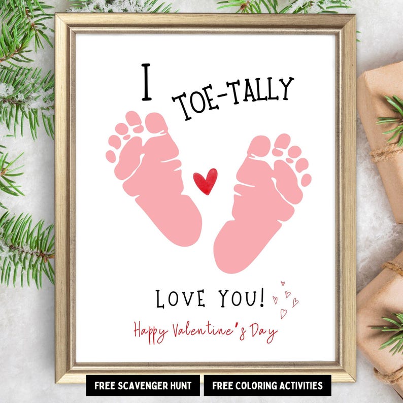 Love Handprint Art| I Love You Valentine Footprint Craft| Class ...
