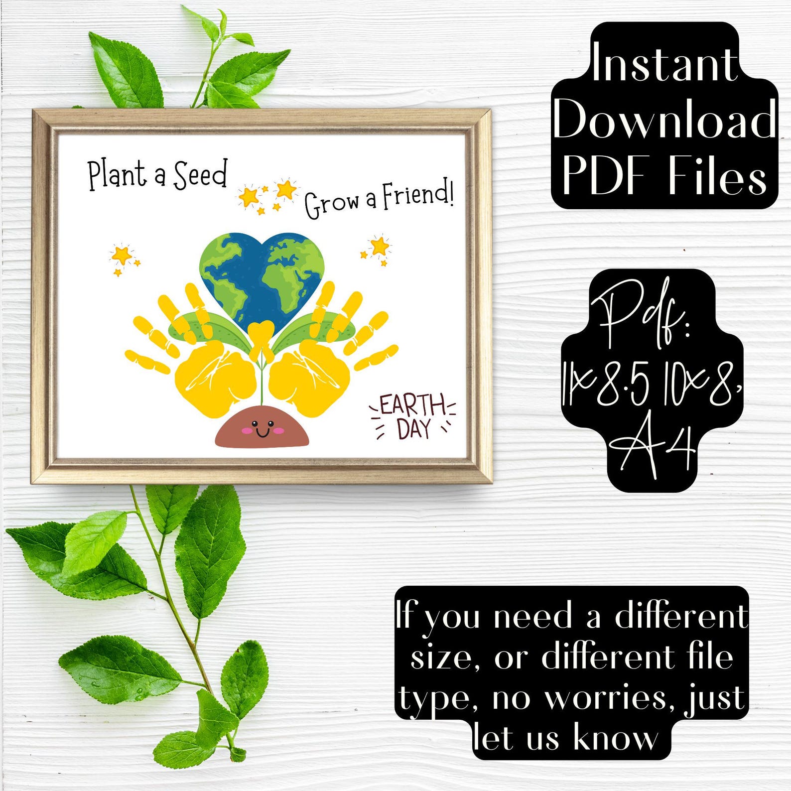 Earth Day Handprint Craft| Earth Day Printable for Preschoolers| Kids ...