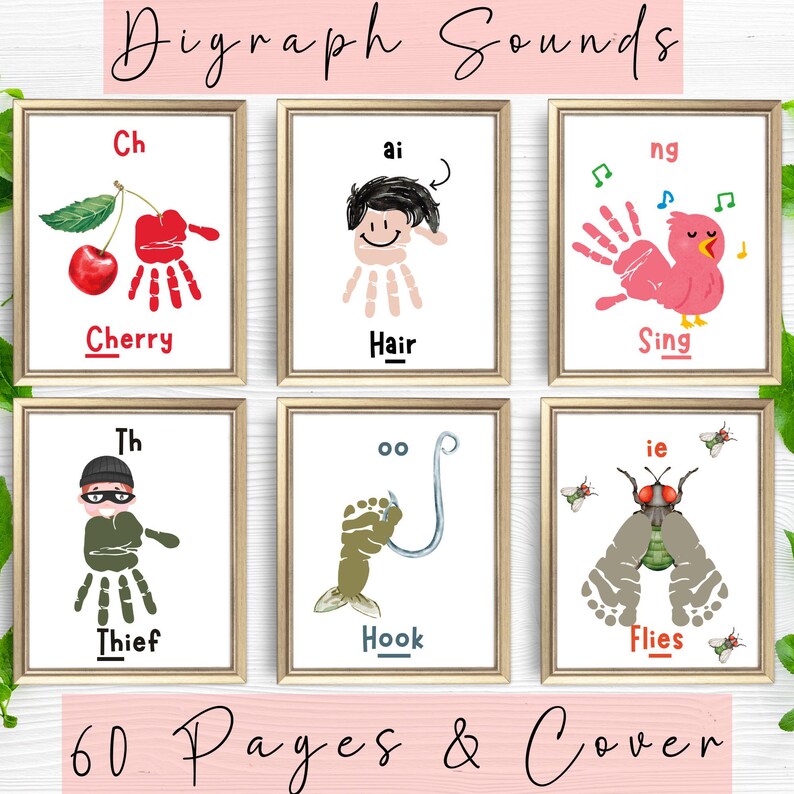 Digraph Sounds Handprint Art Printable, Phonics Learning Craft for ...