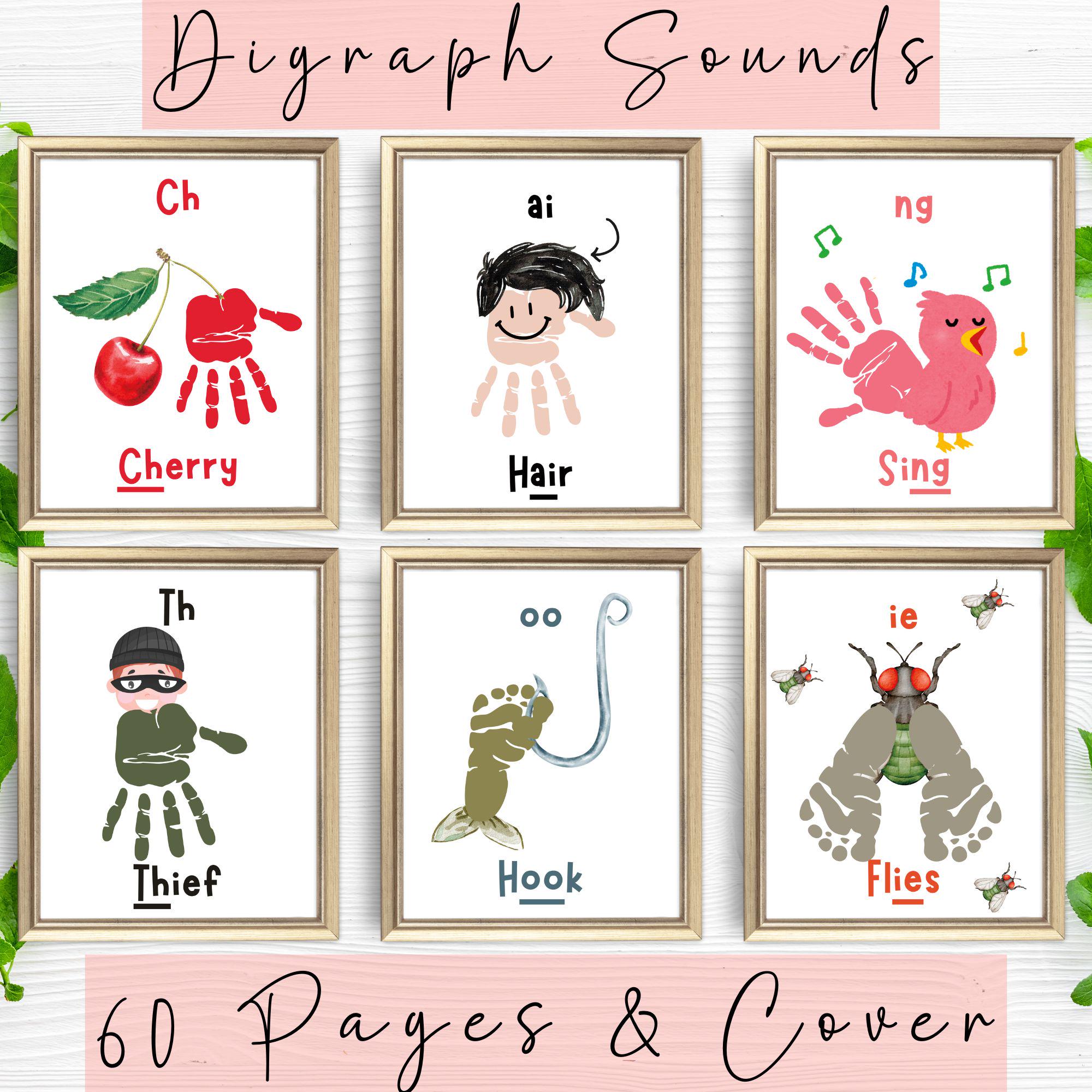 Digraph Sounds Handprint Art Printable, Phonics Learning Craft for ...