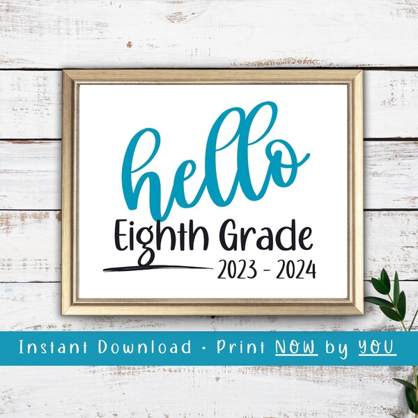 First Day of 8th Grade - Etsy