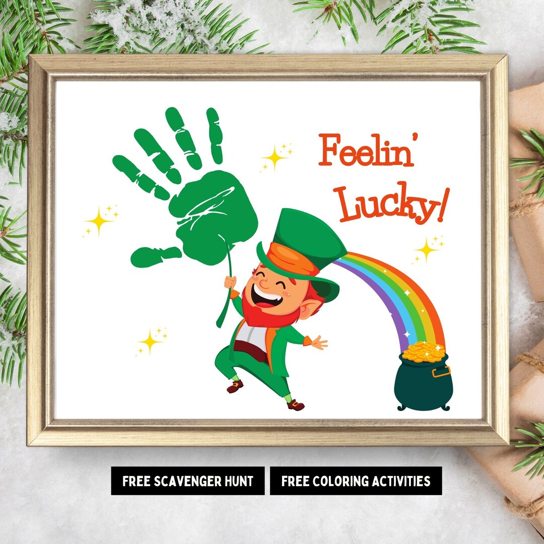 Leprechaun Handprint Craft| St Patrick's Day Handprint Art| Lucky ...