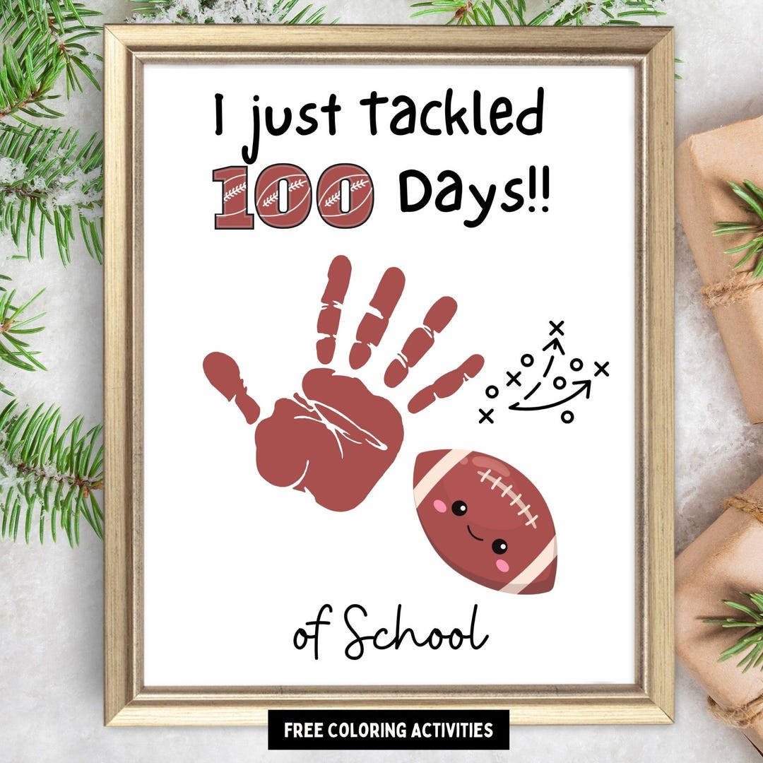 100 Days of School Handprint Art| 100th Day of School Preschool Craft ...