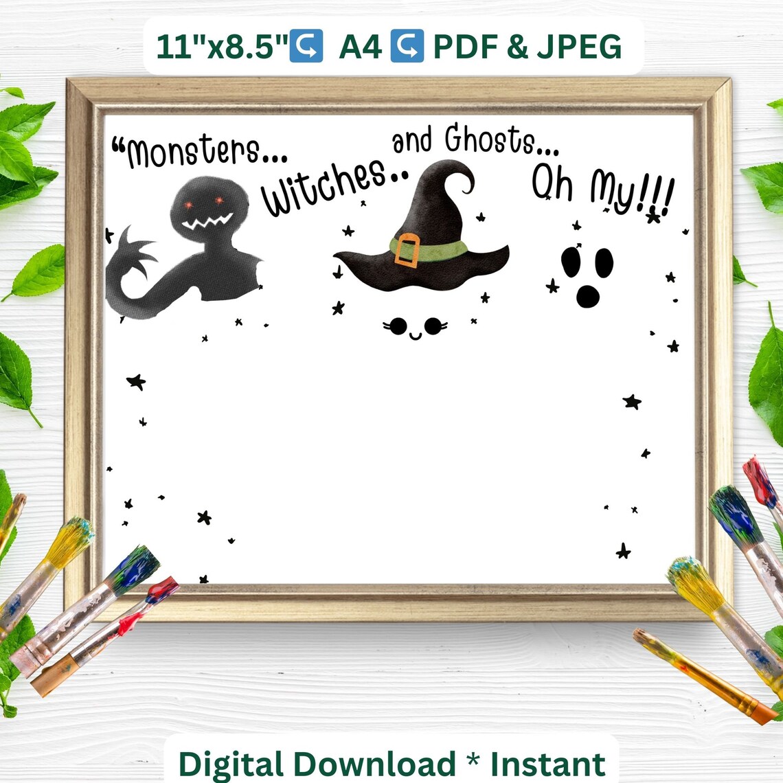 Halloween Footprint Art Craft| Monster, Witch, Ghost Footprint Craft ...
